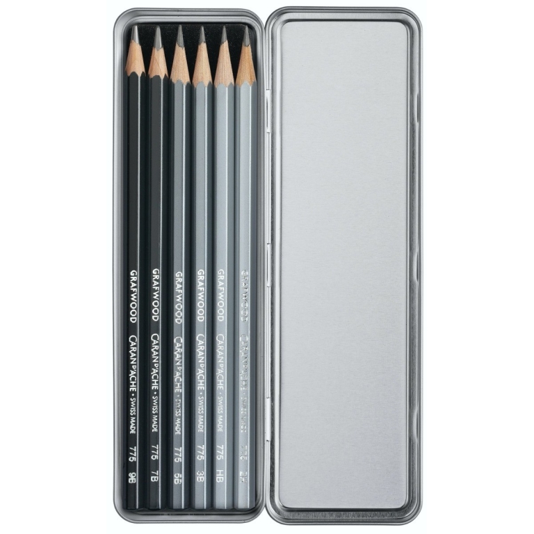 Set creioane Caran d Ache Grafwood 6